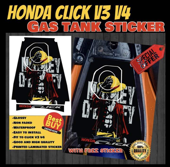HONDA CLICK V3 V4 GAS TANK STICKER PRINTED LAMINATED | Lazada PH