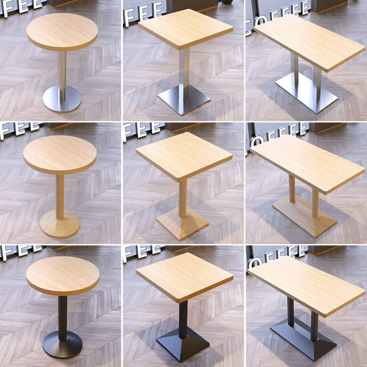 Modern Minimalist Wooden Table for Cafe Milk Tea Shop Fast Food Dessert ...