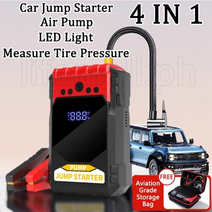 DEKES Car Jump Starter Power With Air Compressor Tire Pump Portable ...