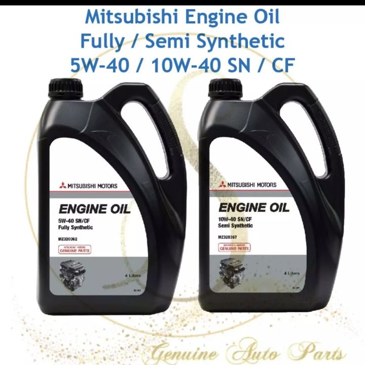 ( 100% Original ) Mitsubishi Engine Oil 4L Fully Synthetic 5W40 SN/CF ...