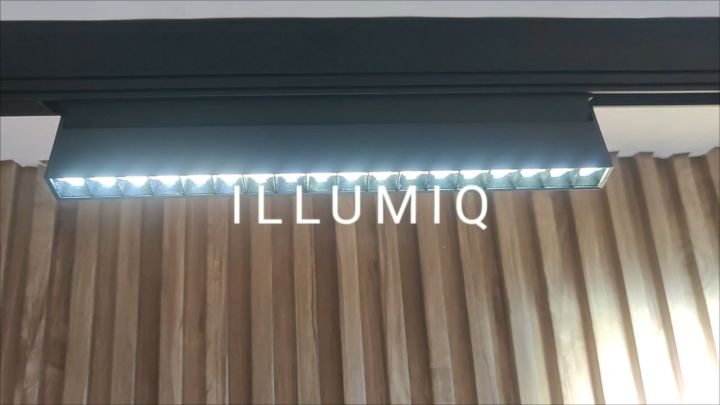 Magnetic Track Light 1 Meter 50mm with 2pcs 18W LED Foldable Grille ...