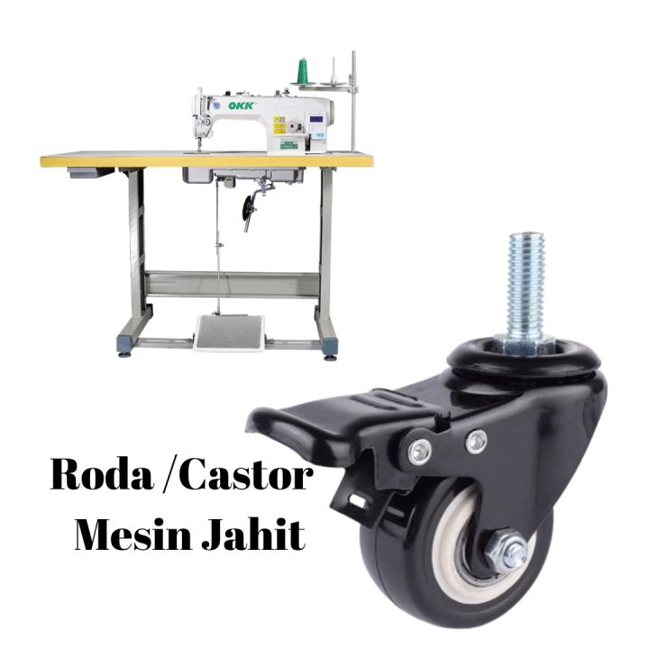 Caster wheel for Indutrial Sewing Machine Table Roda Kaki Mesin Jahit ...