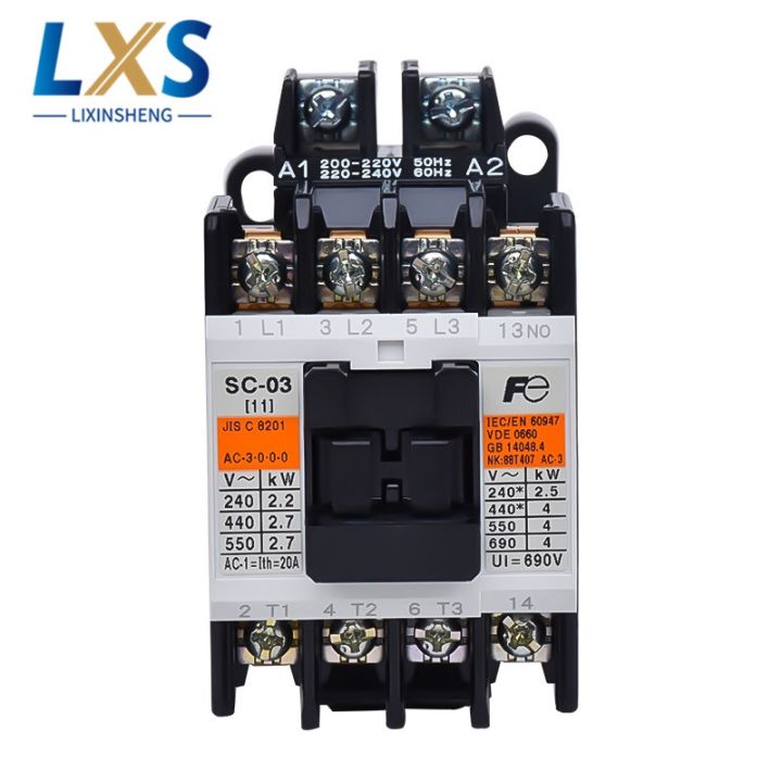 Fuji SC-03 9A 4KW 5.5HP Magnetic 240V Contactor | Lazada
