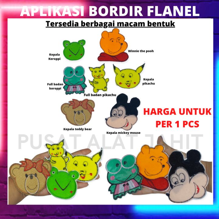 Patch aplikasi bahan craft kain flanel karakter kartun cemen cartoon ...