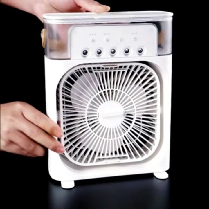 SG Stock 3 In 1 Air Humidifier Cooling USB Fan LED Night Light Water ...