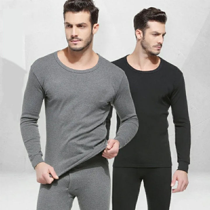 Heattech for Men Thermal Top for Men Plush Thermal Underwear Set ...