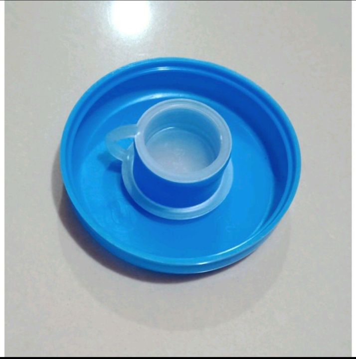 5pcs Non-spill cap cover for round water gallon Blue Cap with hole ...
