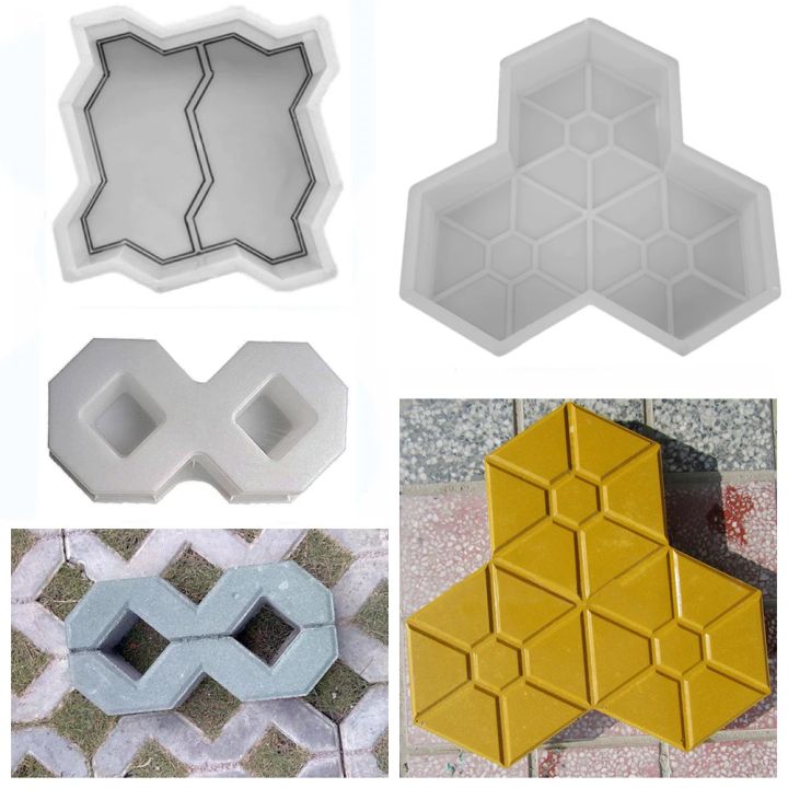Garden Walk Pavement Mold DIY Manually Paving Cement Brick Stone Road ...