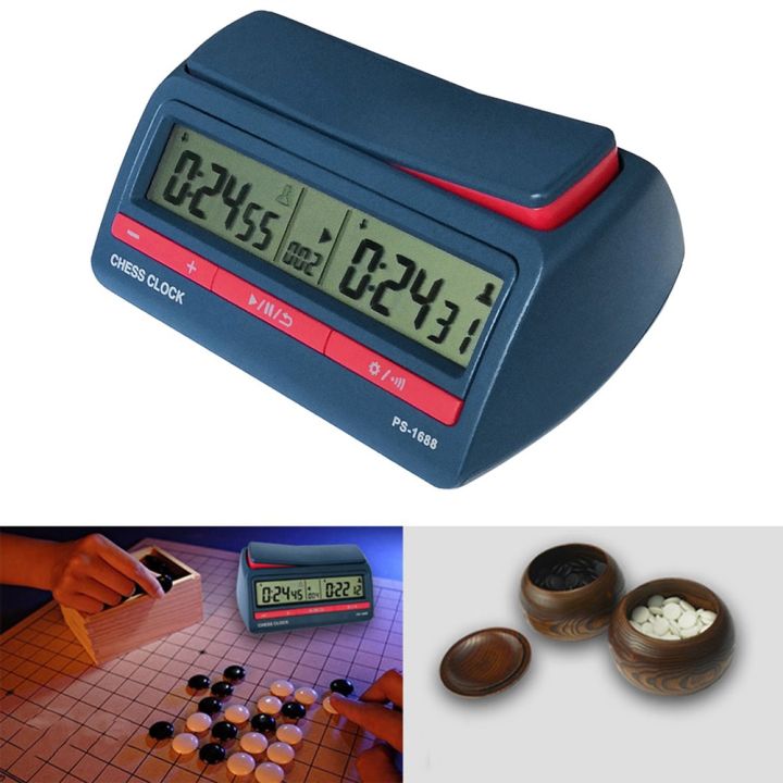 Competition Count Up Down Timer Professional Digital Chess Clock Plastic Battery Powered ...