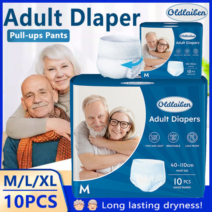 Adult Diaper Pull-ups Pants DIsposable Diapers Quickly Absorb Leak ...
