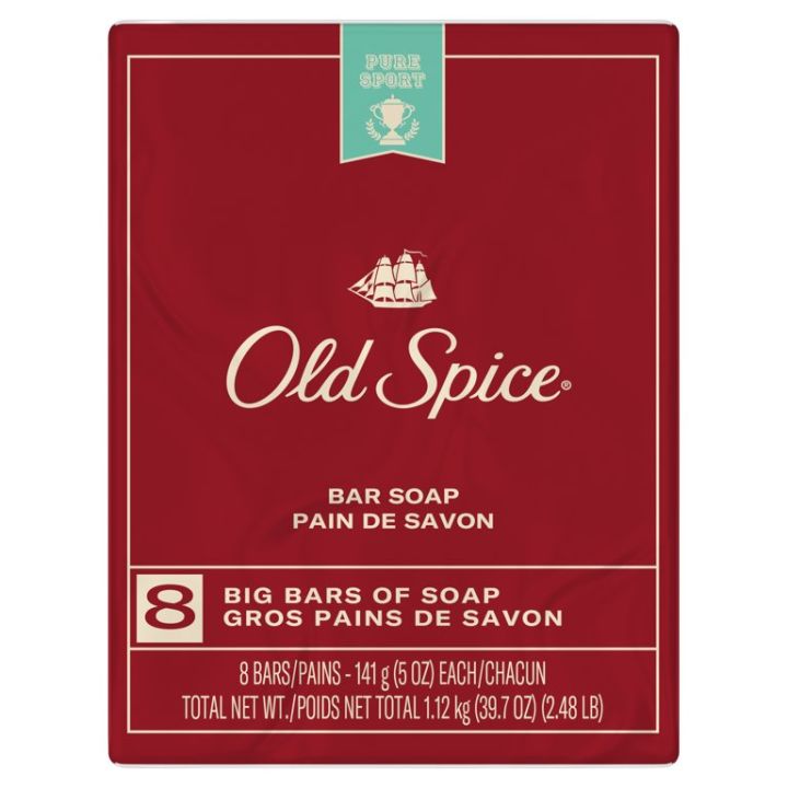 Old Spice Bar Soap Pure Sport 5oz / 8 bars / 1 bar | Lazada PH