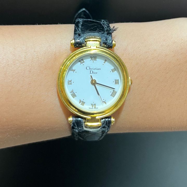 Pre-Loved Christian Dior Swiss Leather Watch | Lazada PH