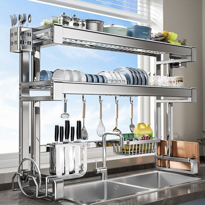 Modern Simplicity 304 Stainless Steel Kitchen Sink Rack Dish Drainer ...