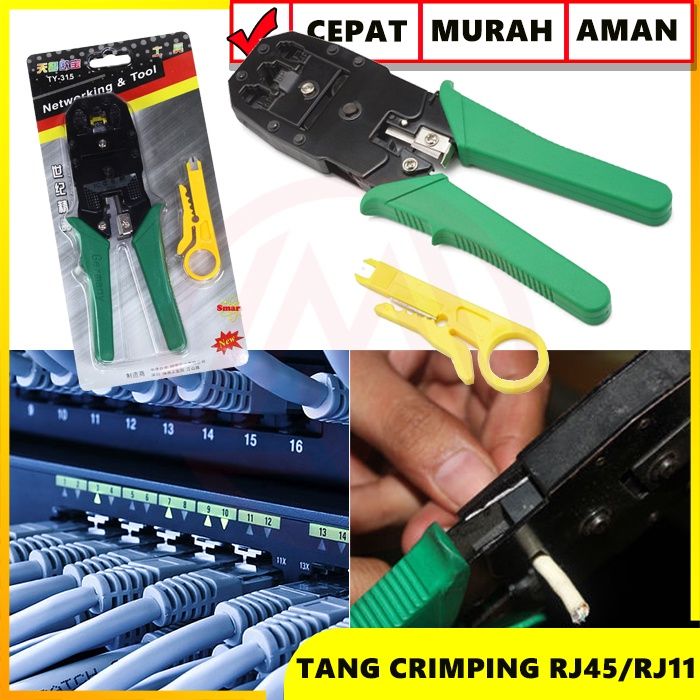 Tang crimping tools Rj45 crimping kabel lan rj45/rj11 | Lazada Indonesia