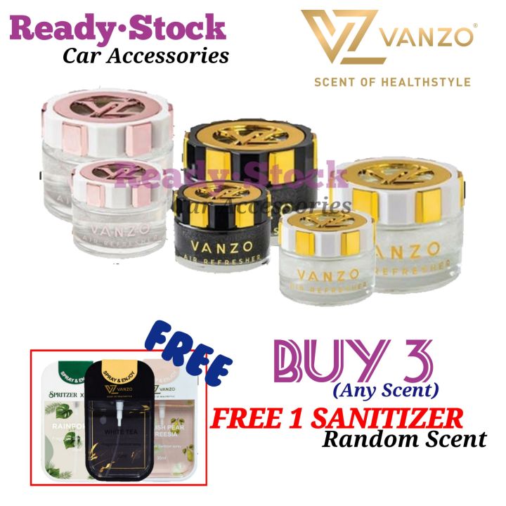 BUY 3 FREE 1 SANITIZER Vanzo Car Perfume Car Air Freshener Car ...
