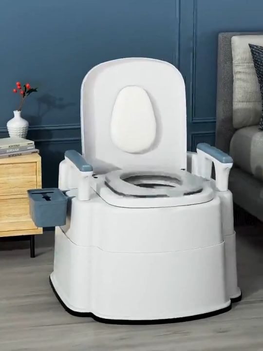Portable Toilet with Inner Bucket plastic bedroom elder pregnant ...