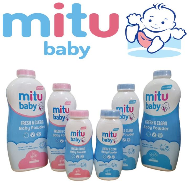 MITU baby powder fresh & clean ( classic & floral ) - bedak bayi ...