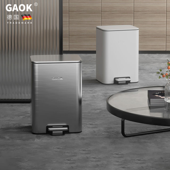 Gaok For Home Stainless Steel Trash Can Living Room and Kitchen ...