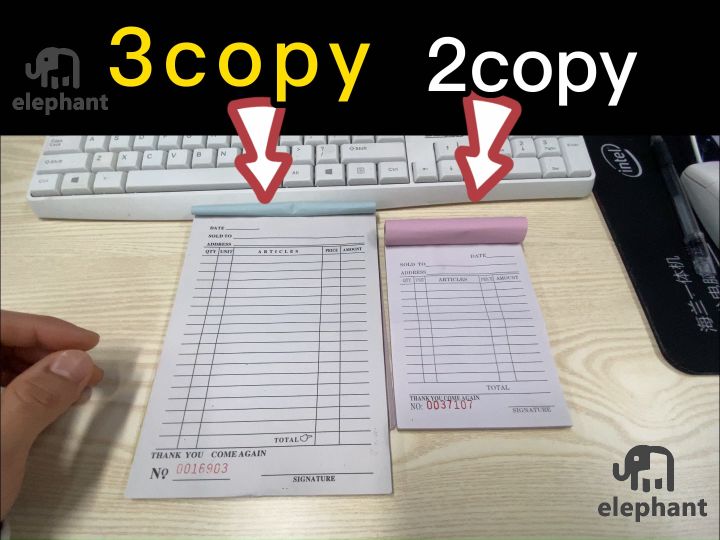 Order Slip Receipt Carbonized Receipt Acknowledgement Receipt triplicate carbonized paper ...