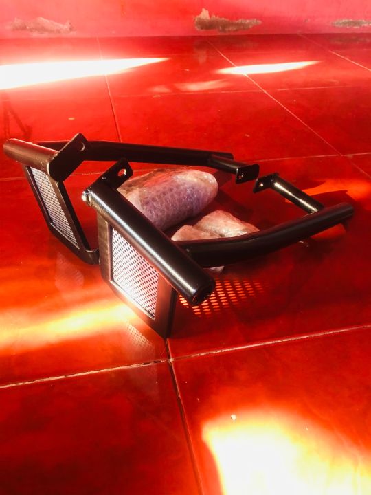 Honda tmx half face crash-guard black color with slider and mini ...