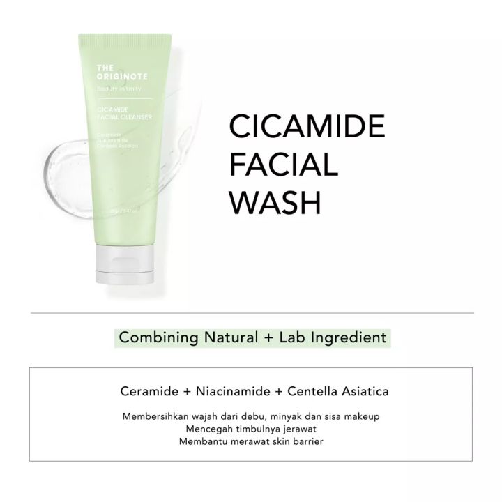 The Originote cicamide facial cleanser 70 gram - face wash sabun cuci ...