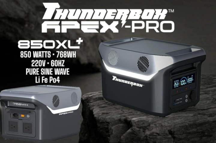 Thunderbox Apex Pro 850XL+ 2025 version 850w output max surge 1700w 768wh 245,000mah LiFePo4 ...