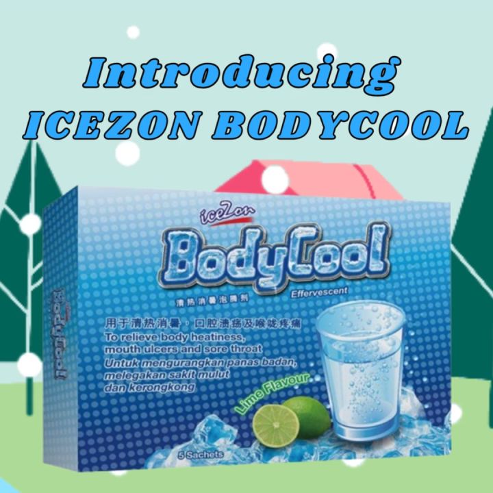 ICEZONE BODYCOOL EFFERVESCENT SAC 5'S (For Body Heatiness, Mouth Ulcer and Sore Throat) | Lazada