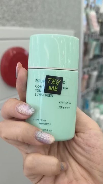 [สินค้าของแท้100% พร้อมส่ง] ROUND A'ROUND Comfort Green Tea Tone up ...