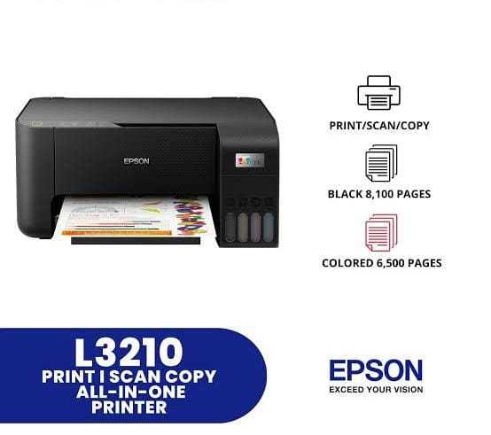 Epson Printer L3210 All in One Ink Tank (print, copy, scan) | Lazada ...