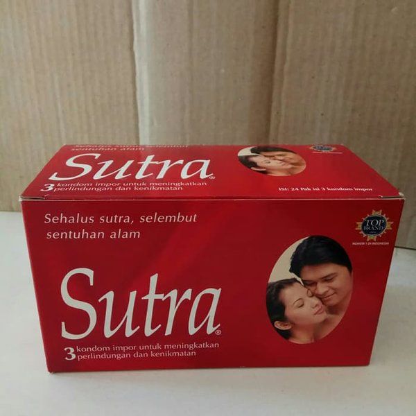 kondom sutra merah box isi 24 pack / kondom sutra merah isi 3 pcs ...
