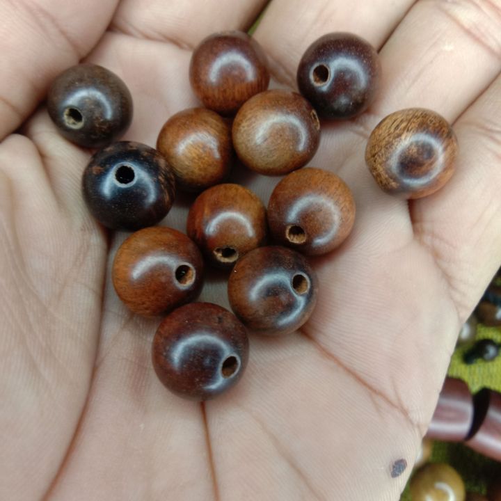 manik kayu stigi setigi laut ukuran 12mm untuk DIY costum tasbih dan ...