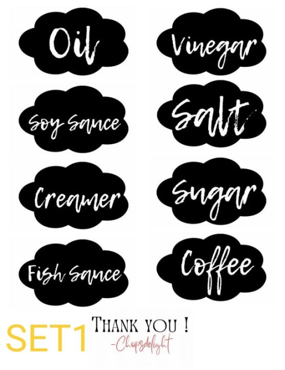 Sticker label Condiments 8pcs water proof glossy photo paper | Lazada PH