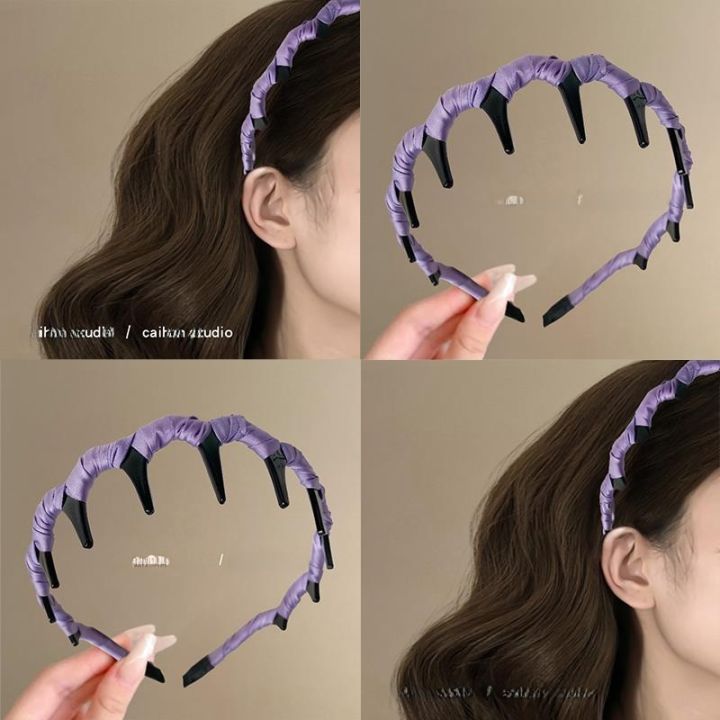 Purple Flavor! Fabric Wrapped Headband! Wave Hair Band Women's 2024 New ...