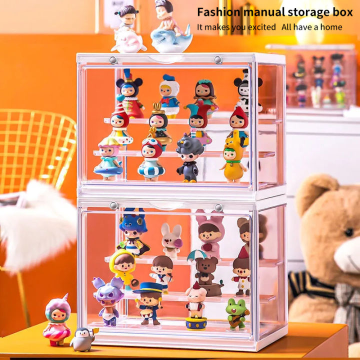 (HOME+) Popmart Display Box Acrylic Display Cabinet For Blind Box Fit ...