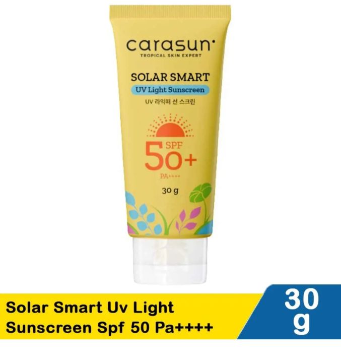 CARASUN SOLAR SMART UV LIGHT SUNSCREEN SPF 50 PA++++ 30g | Lazada Indonesia