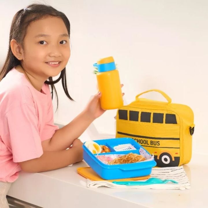 Kotak Makan Set/Kotak Bekal Set/Lunchbox beserta Tas model Bus Sekolah Premium | Lazada Indonesia