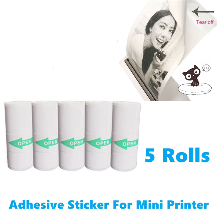 5 Rolls 10 Years Use PeripageThermal Adhesive Sticker Photo Paper for ...