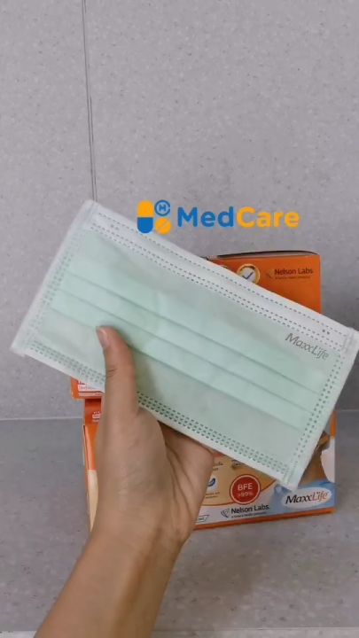 Mask แมส หน้ากากอนามัยสามชั้น MAXXLIFE 50 ชิ้น | Lazada.co.th