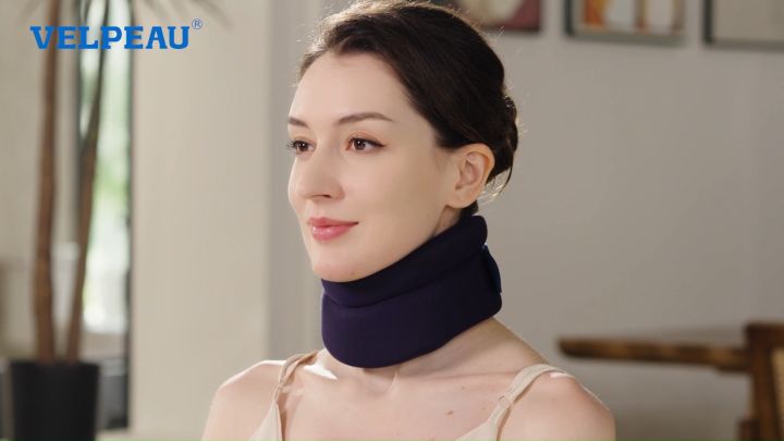 VELPEAU Neck Support Comfort Neck Brace Soft Foam Cervical Collar Relieves Pain & Pressure in ...