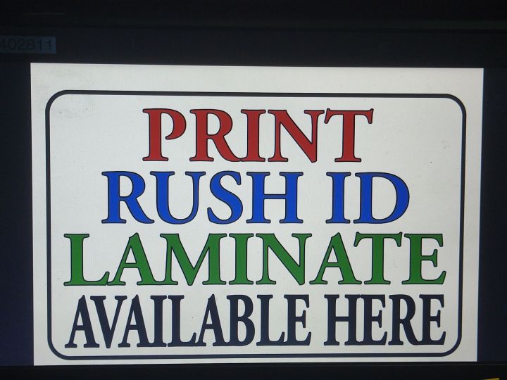 print rush id laminate available here Made: By Hard PVC Plastic (like ...