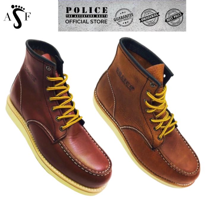ORIGINAL [Ready Stock]Police Safety Boot with Steel Toe and Steel Plate ...