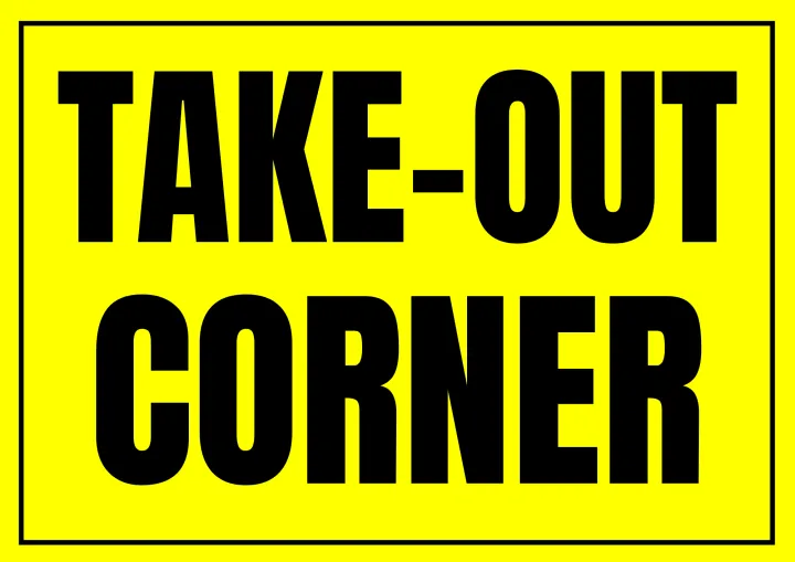 Take Out Corner Signage A4 Size Laminated | Lazada PH
