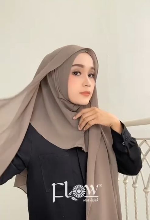 YASHA20 Chiffon Instant Hijab Tudung with Ninja Inner Attached and Face ...