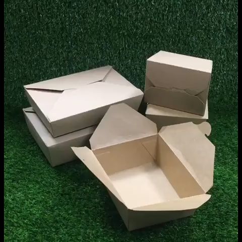 Paper Mealbox Plain Kraft with Lock 20pcs 750ml/950ml/1100ml/1300ml ...
