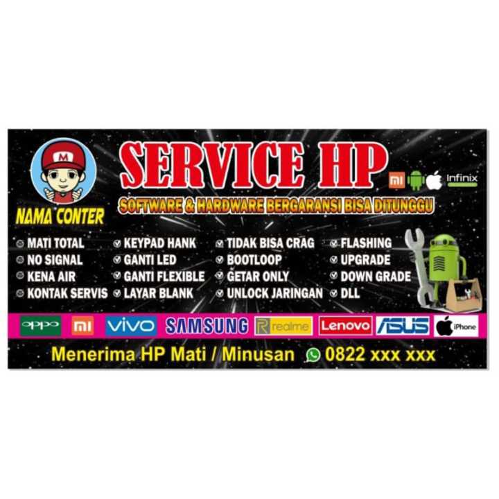 Spanduk Service HP/Spanduk Konter/Jual Pulsa 300x50 | Lazada Indonesia
