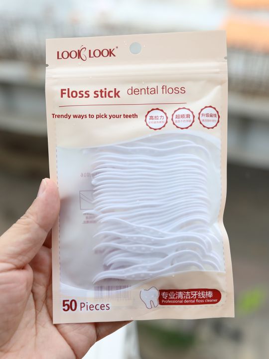 Looklook Professional Dental Floss Sticks High Tensile Flat Line ...