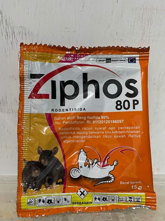Ziphos 15gr Racun Tikus Rodentisida 80P | Lazada Indonesia