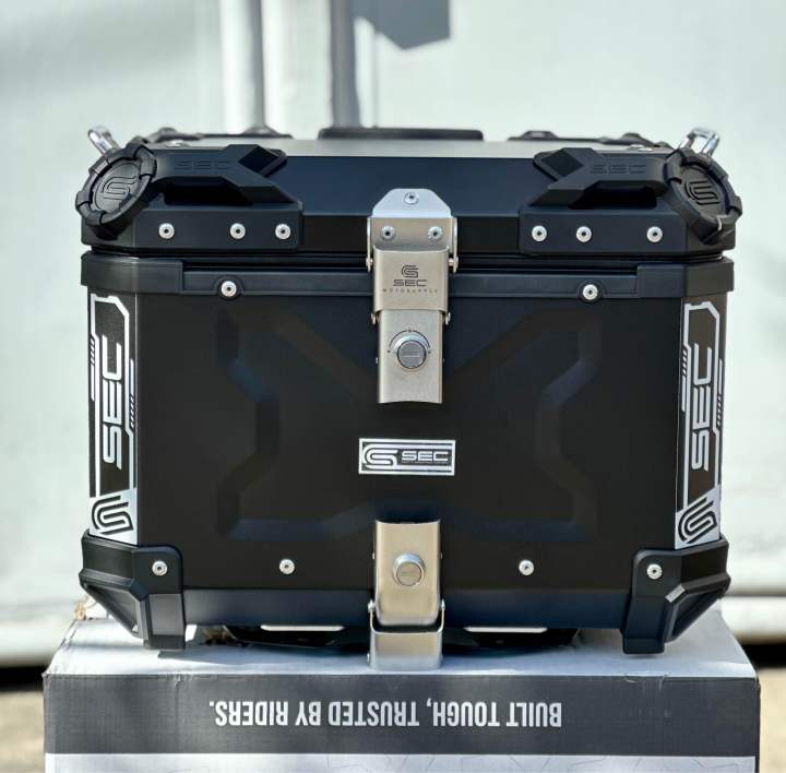 ALLOY TOP BOX SEC Original BLACK OPS 45Liters With Backrest and ...
