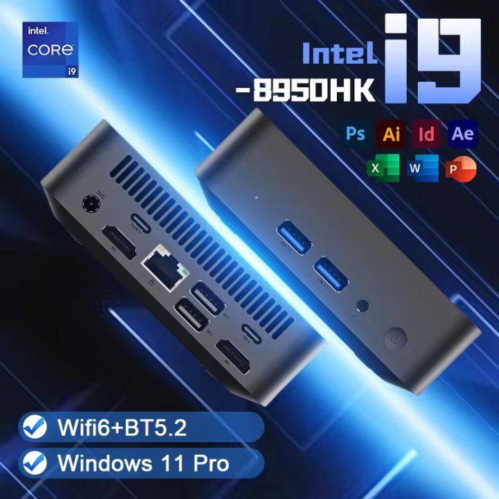 Mini PC Computer Windows 11 Intel Core i9 8950HK DDR4 16GB 512GB 1TB ...