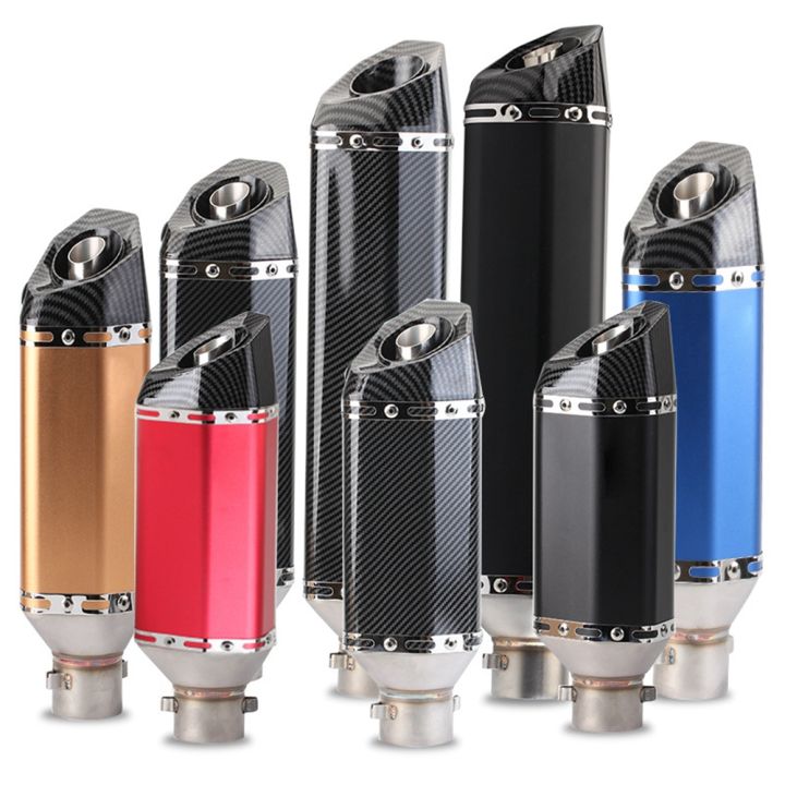 2 Inches inlet Universal Motorcycle Exhaust Muffler End Pipe Modified ...